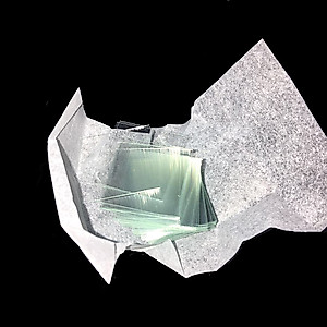 MUHWA 50PCS Blank Microscope Slides and 100 PCS 22mmx22mm Square Cover Glass (7101 Non-Frosted)