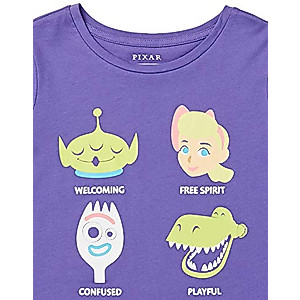 Amazon Essentials Disney | Marvel | Star Wars Girls' Long-Sleeve T-Shirts (Previously Spotted Zebra), Pack of 4, Toy Story Friends Print, Medium