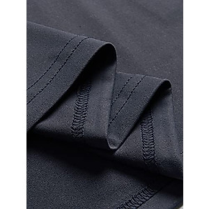 GORGLITTER Men's Novelty Casual Letter Graphic Crewneck T-Shirt Half Sleeve Oversized Tee Top Dark Grey Floral & Slogan Large