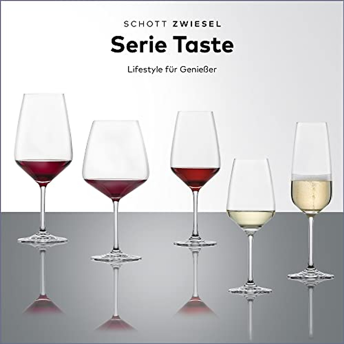 Schott Zwiesel 115670 Wine Glass, Clear, 12.8 fl oz (356 ml), TASTE White Wine, Pack of 6