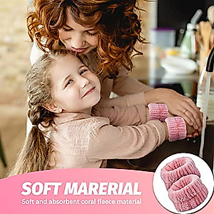 Gosuoa 8 Pcs Spa Face Washing Wristbands,Wrist Washband Microfiber Wrist Towels for Washing Face,Absorbent Wristbands Wrist Sweatband for Women Girls Child,Prevent Liquid from Spilling Down Your Arms