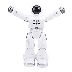 SPYMINNPOO RC Robot, Rc Robot Toys Gesture Sensor Smart Intelligent Programming Automatic Presentation RC Remote Control Robot for Kids Over 8 Years Old Kickscooter Deformation Model
