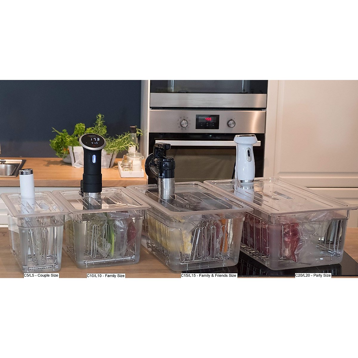 LIPAVI C20L-AP Lid for LIPAVI C20 Sous Vide Container, tailored for the Anova Precision immersion circulator