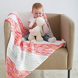 Bernat Baby Blanket Yarn, 3.5oz, Super Bulky 6 Gauge - White - Single Ball Machine Wash & Dry