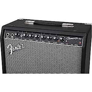 Fender Champion 40 Guitar Combo Amplifier Bundle with Instrument Cable and Picks