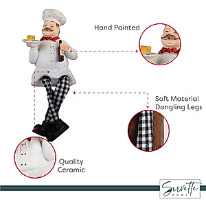 Chef Kitchen Décor Shelf Sitters with Long Legs - Wine