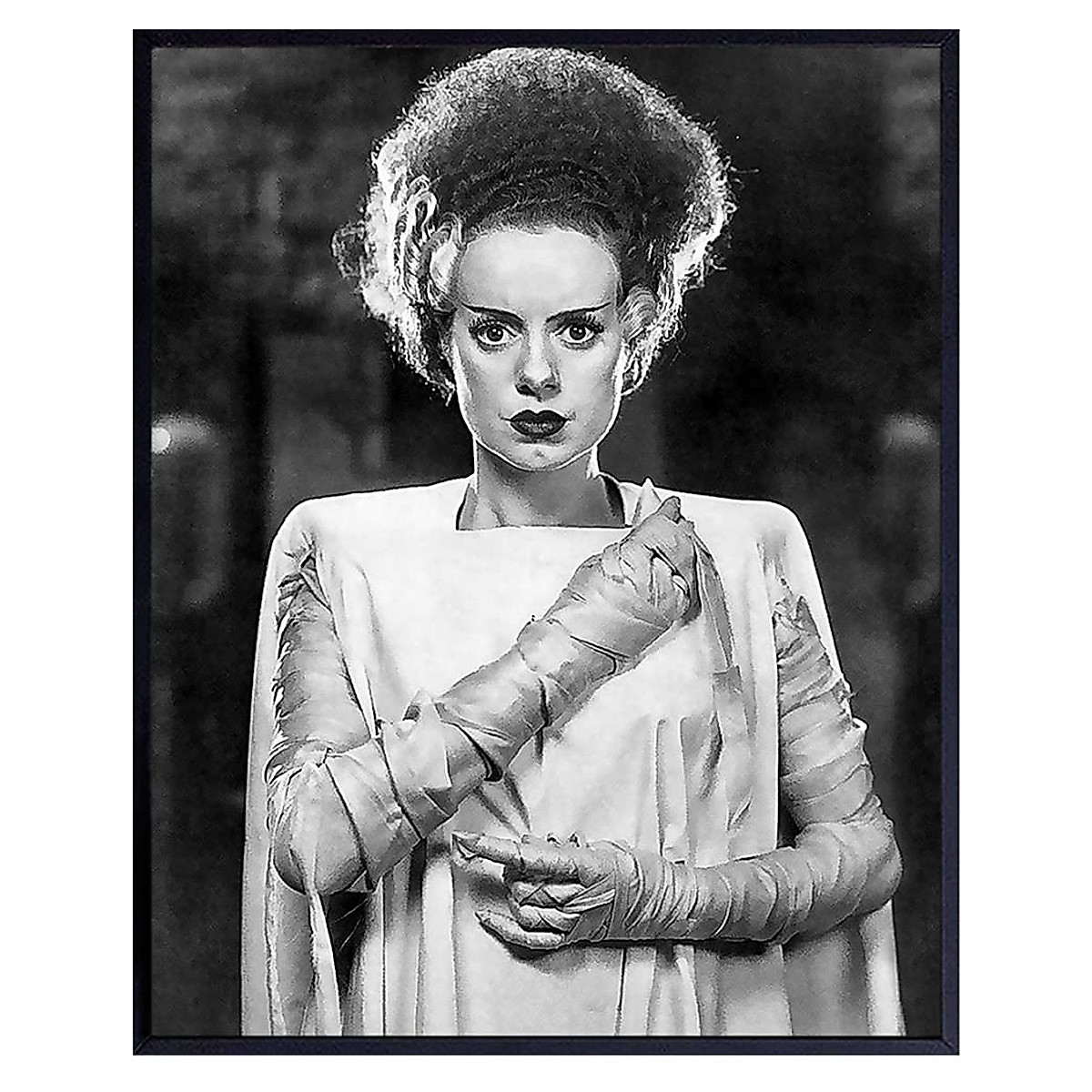 Bride of Frankenstein Poster - 8x10 Frankenstein Decor - Horror Movie Posters - Hollywood Movie Wall Art Decor Photo - Home Theater Decoration for Women - Bridal Shower Gifts - Mary Shelley