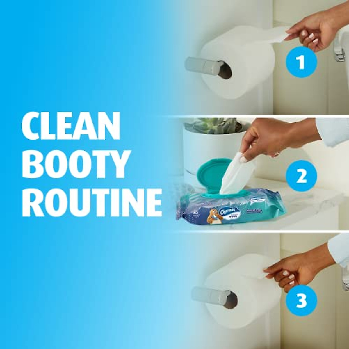 Charmin Flushable Wipes, 4 packs, 40 Wipes Per Pack, 160 Total Wipes