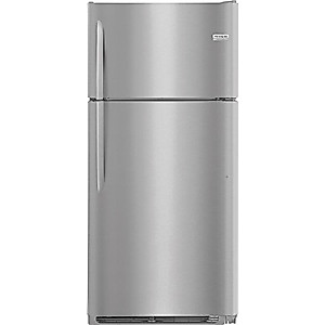 Frigidaire 4 Piece Kitchen Appliance Package with FGTR1837TF 30 Top Freezer Refrigerator FGGF3036TF 30 Gas Range FGMV176NTF 30 Over the Range Microwave and FGID2476SF 24 Built In Fully Integrated Dishwasher in Stainless Steel