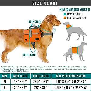 PetAmi Dog Backpack for Medium Large Dogs, Dog Saddle Bag For Dogs to Wear, Tactical Harness Saddlebag with Reflective Safety Side Pockets for Hiking, Camping, Vest Dog Pack for Travel (Black, Medium)