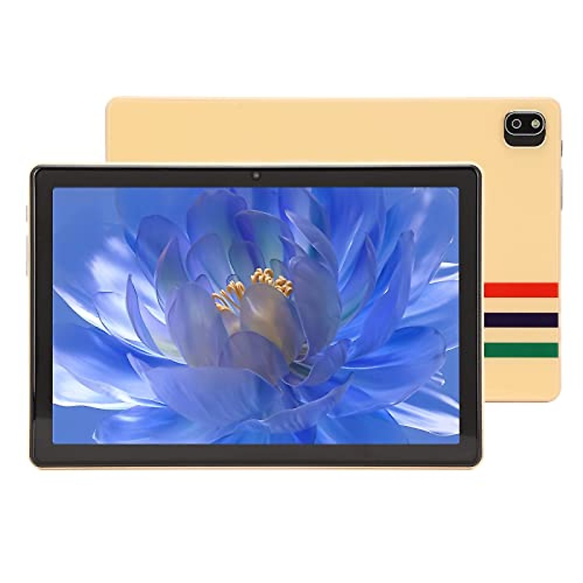 10Inch Tablet Computer, 6G RAM 128G ROM, 10 1960x1080 IPS Display Screen Ultra Slim Tablet PC, Android 12.0 MT6750 8 Cores, BT5.0 Touch, 5G WiFi Calling Tablet(Yellow)