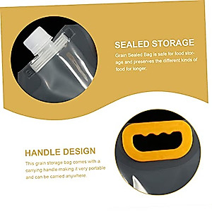 Cabilock 20 Pcs Transparent Grain Bag Nuts Storage Bags Kitchen Canisters Grain Nozzle Bags Reusable Snack Bags Reusable Produce Bags Clear Organizer Bags Nuts Bags Tea Bag Handle Food