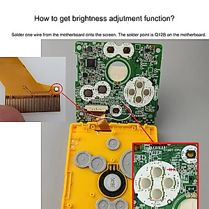 HISPEEDIDO for GBA SP Screen Mod Kits, LCD Backlit Backlight Display, IPS V2 Replacement Accessories Compatible with GBA SP Console (Need to weld one wire)