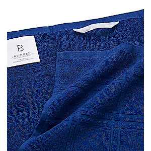 Dish Towel 16"x26" | Blue Windowpane Design | Kitchen Hand Towels, Large Tea Towel Set | Dish Towels for Kitchen | Natural Ring Spun Cotton Dish Towel | Soft, Highly Absorbent | 400 GSM – 6 Pack