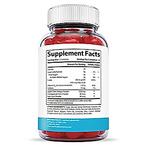 Justified Laboratories (10 Pack) Keto 24/7 Gummies 1000MG ACV with Pomegranate Juice Beet Root B12 600 Gummys