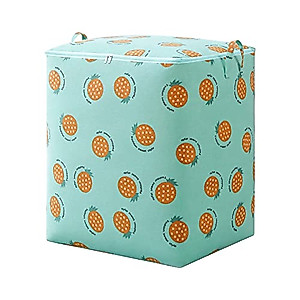 Ewbzo Clothes Storage Bag, Double Zipper Sturdy Wardrobe Sorting Comforter Sorting Storage Bag Household Folding Large Capacity Moving Packaging Bag