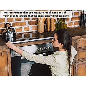 CURTA 6 Pack Aluminum Sheet Pan, NSF Listed Full Size 26 x 18 inch Commercial Bakery Cake Bun Pan, Baking Tray