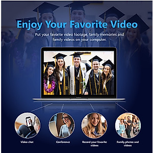 UCEC USB 2.0 Video Capture Device - Pro Version, VHS to Digital Converter, VHS to DVD Converter, Digitize Video for Mac, PC, Upgraded Version