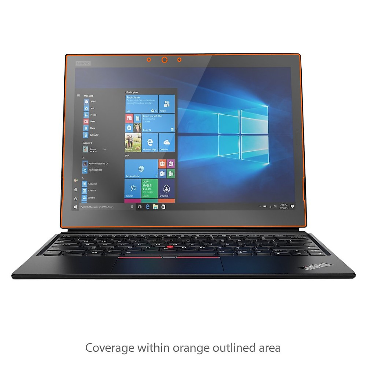 BoxWave Screen Protector Compatible with Lenovo Thinkpad X1 Tablet (3rd Gen) - ClearTouch Anti-Glare (2-Pack), Anti-Fingerprint Matte Film Skin for Lenovo Thinkpad X1 Tablet (3rd Gen)