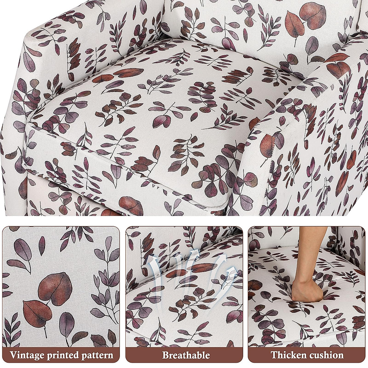 Consofa Swivel Rocker Recliner, Manual Rocker Recliner Chair, Rocking Chair Nursery Reclienr, 360 Degree Swivel Single Sofa with Padded Seat, Rocking Recliners Chair for Adults