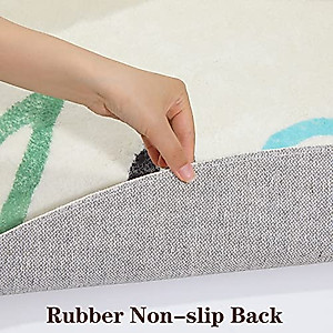 Topotdor Rainbow Round Kids Play Rug Alphabet Nursery Area Rug Extra Large Soft Crawling Play Mat for Children Toddlers Bedroom (71 inch, Multi Color)