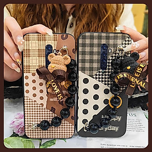 Lulumi-Phone Case for Oppo Reno2, Back Cover Cartoon Black Pearl Pendant Waterproof Simplicity Soft case Skin-Friendly Feel Dirt-Resistant Phone case Cute Protective case Silicone