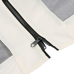 Outsunny 12' x 12' Universal Replacement Mesh Sidewall Netting for Patio Gazebos and Canopy Tents with Zippers, (Sidewall Only), Cream