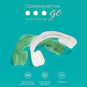 Opalescence Go 15- Prefilled Teeth Whitening Trays - 15% Hydrogen Peroxide - (10 Treatments) Made by Ultradent Products. Teeth Whitening Kit -Mint - 5194-1