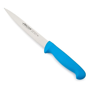ARCOS Sole Knife/Fish Knife Nitrum Stainless Steel and 170 mm blade. Designed for handling and preparing fish. Ergonomic Polypropylene Handle. Series 2900. Color Blue.