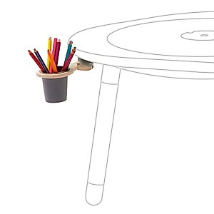 Stokke MuTable Side Toy Container - Stores Chalk, Dry Erase Markers & Small Toys - Rotates to Store Under MuTable