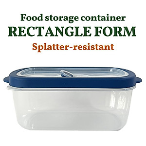 GODAGE 10-Piece Rectangle Food Storage Containers with Vented Lids, Airtight and BPA Free, Stackable, Microwave, Freezer, and Dishwasher Safe (BLUE)