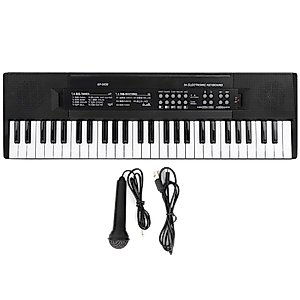 Portable Electronic Organ, Elegant Electronic Keyboard, Mini Electronic Keyboard, 54‑Key Electronic Organ, School for Chidren Home Adult