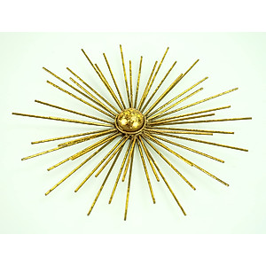 Fetco Habitat WA3718W Cabers SSilver Starbursts Metal Wall Art, Metallic 8.5" x 8.5"