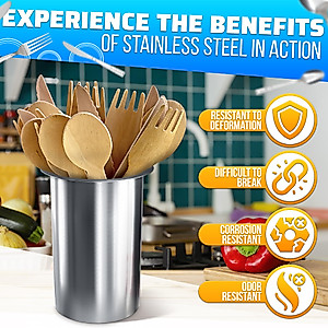 3-3/4" Stainless Steel Solid Cutlery Cylinder Reluen