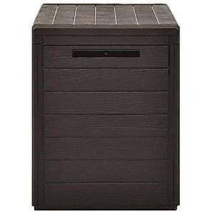 Tidyard Garden Storage Box Storage Cabinet 50.2 Gal Deck Box Garden Organizer Toolbox for Patio, Lawn, Poolside, Backyard Outdoor Furniture 38.7 x 17.3 x 21.7 Inches (W x D x H)