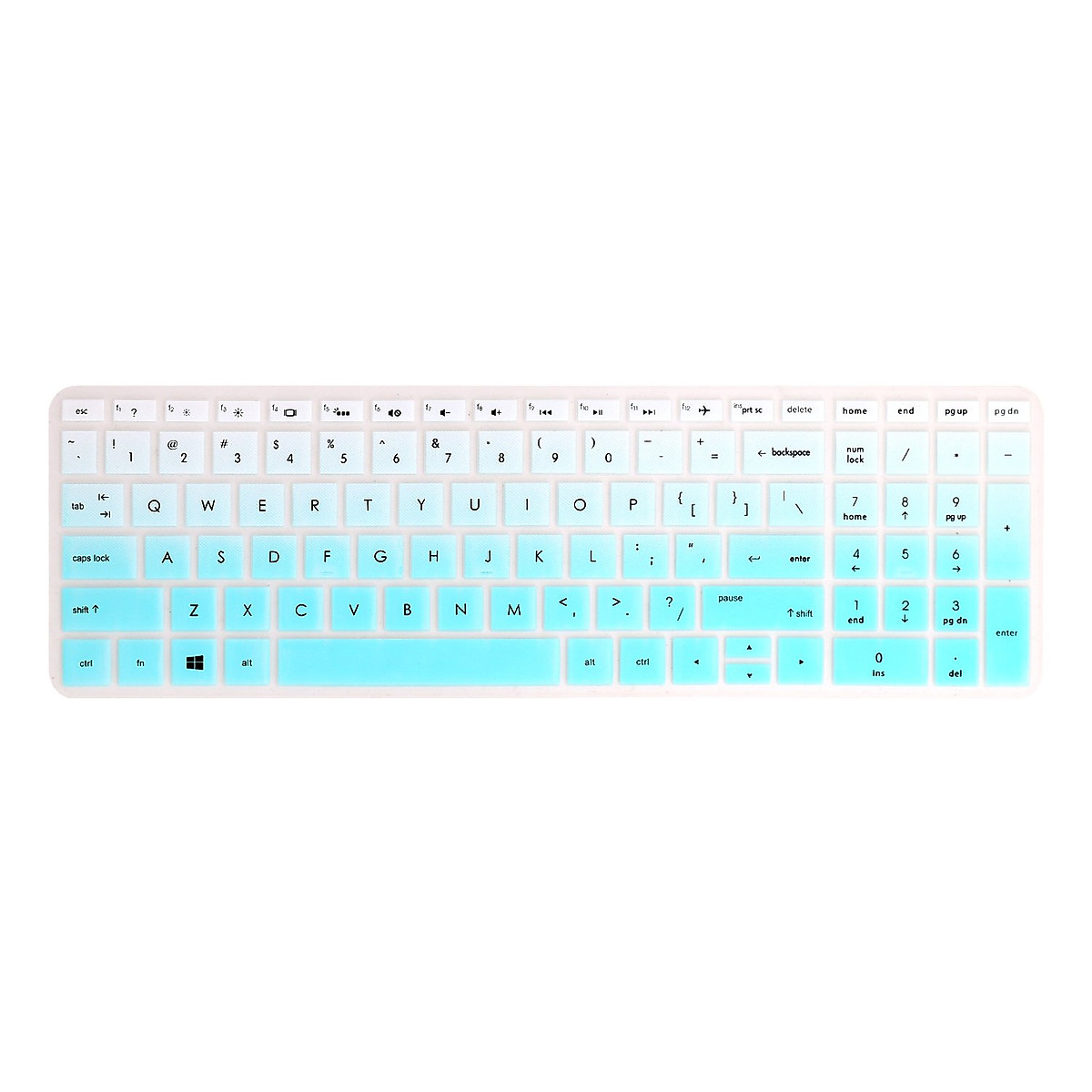 Keyboard Cover Compatible with HP Envy x360 15.6” Series /2020 2019 HP Pavilion 15 HP Pavilion x360 15.6” Series/HP Envy 17 17.3" Series/HP Laptop 15t 17t 17-ca0011nr-by0040nr -Ombre Hot Blue