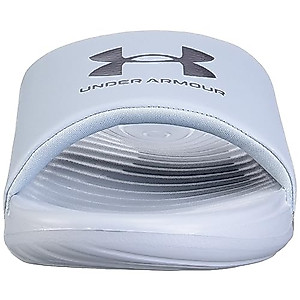 Under Armour Men's Ansa Fixed Strap Slide Sandal, (404) Harbor Blue/Harbor Blue/Metallic Downpour Gray, 13