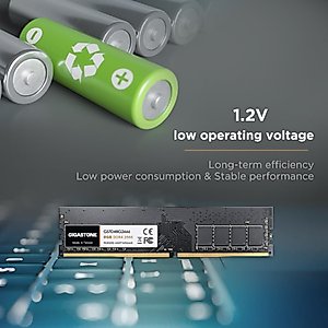 【DDR4 RAM】 GIGASTONE 16GB Kit (2x8GB) DDR4 2666MHz (2400MHz or 2133MHz) PC4-21300 (PC4-19200/17000) CL19 1.2V UDIMM 288 Pin Unbuffered Non ECC High Performance PC Desktop Memory Upgrade