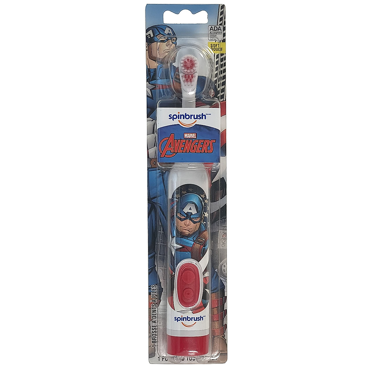 Disney Captain America 3pc Oral Care Bundle with Matching Battery Powered Toothbrush, 2-Minute Timer, Rinse Cup and More