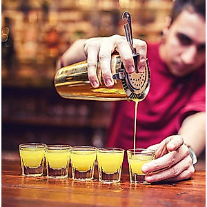 Boston Cocktail Shaker : 18oz Unweighted & 28oz Weighted Professional Bartender Kit, LUCKYGOOBO Premium Stainless Steel Martini Shaker,Bar Set.