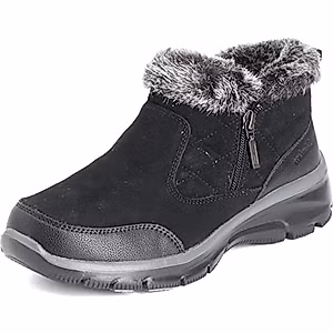 Skechers Women's Easy Going-Girl Crush Ankle Boot, Black, 10