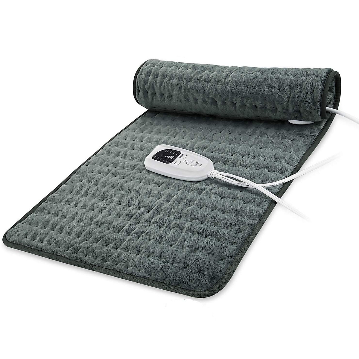 Heating pad Electric Heat Pad for Back Pain and Cramps Relax - Electric Heat Pad with 6 Heat Settings -Auto Shut Off (Dark Gray, 24“x12”)