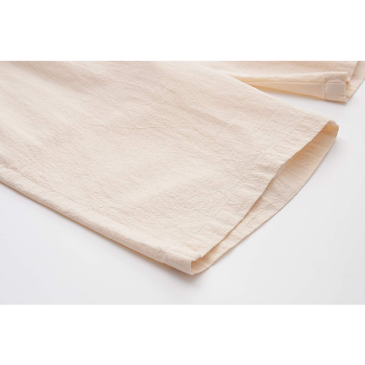 SIR7 Men's Linen Casual Classic Fit 11 Inch Inseam Elastic Waist Shorts with Drawstring Beige X-Large