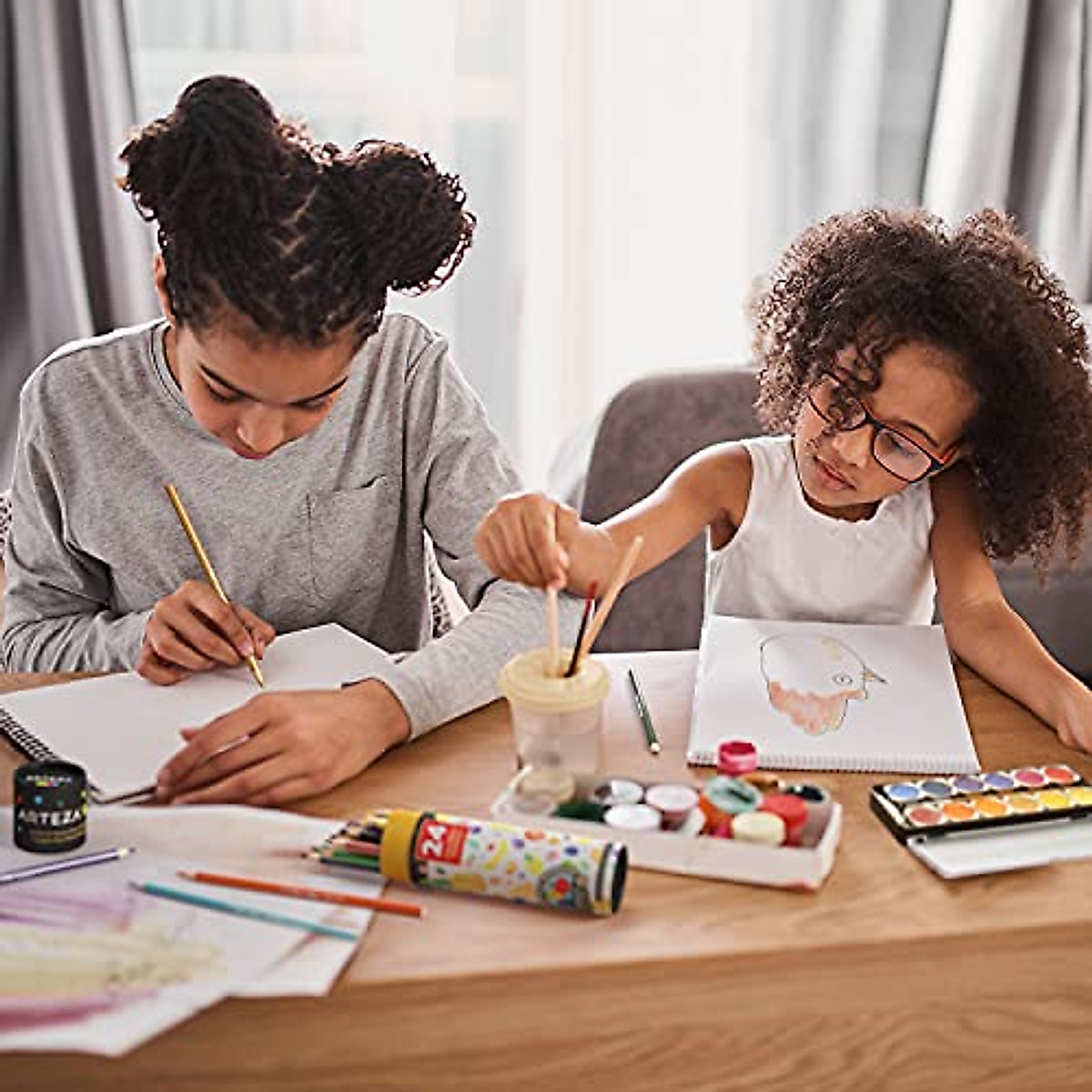 ARTEZA 24 Scented Pencils for Kids, Pre-Sharpened Color Pencils for Kids, Triangular Shape Smelly Pencils for Kids