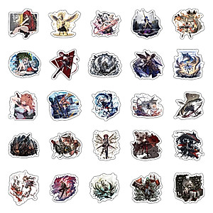 60PCS Arknights Stickers for Laptop and computer, Cartoon animation Waterproof Vinyl Stickers for Water Bottle Skateboard Guita Car Bumper Luggage,Cartoon Art Graffiti Decals for Kids Girls Teens Adults (knights)