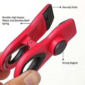 Chip Clips Magnetic,Bag Clips for Food Magnetic,6 Pack, Bag Clips, Bag Clips for Food, Magnet Clips, Clips for Food Packages, Clips for Fridge