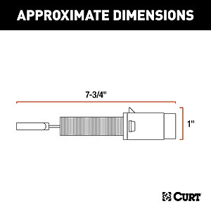 CURT 57224 4-Pin Round Vehicle-Side to 4-Way Trailer Wiring Adapter , Black
