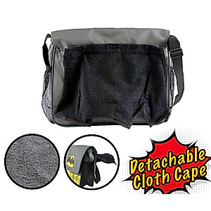 DC Comics Batman Grey Diaper Bag Includes Changing Pad and Bottle Pouch