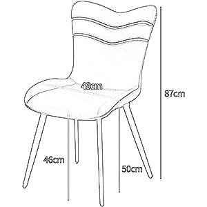 RILOOP Modern Leather Dining Chair,Home Living Room Side Chair Counter Lounge Computer Office Reception Chair with Metal Chair Legs Living Room Chairs/Ash White