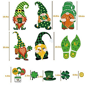 DmHirmg St. Patrick's Day Window Clings, Upgraded St. Patrick's Day Static Window Sticker,Window Sticker for St. Patrick's Day 9 Sheets
